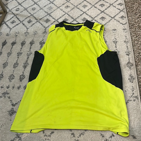 Shirts | Mens Asics Compression Athletic Tank Blacklime | Poshmark